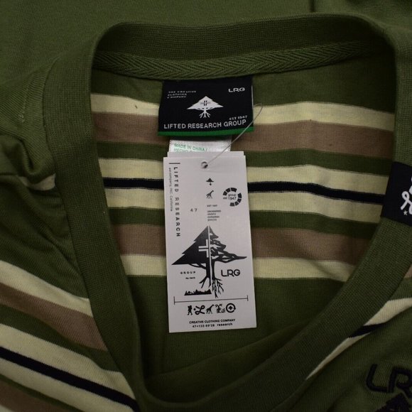 Lrg | Shirts | Lifted Research Group Lrg Mens Like A Tree Olive Striped ...